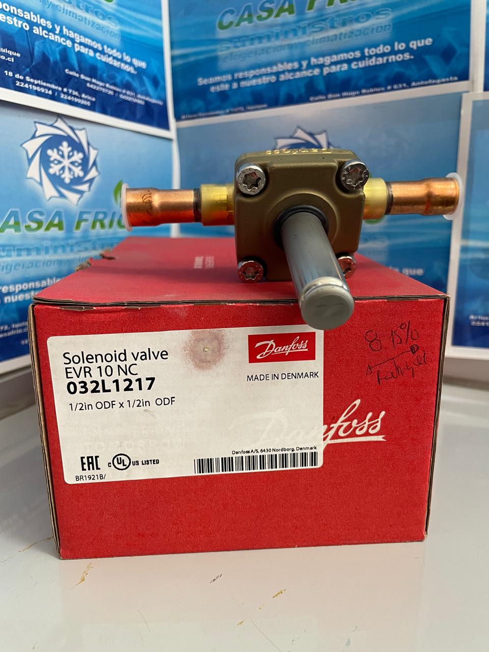 Válvula Solenoide Danfoss (ODF) (1/2″) EVR10 – CASA FRIO – TIENDA